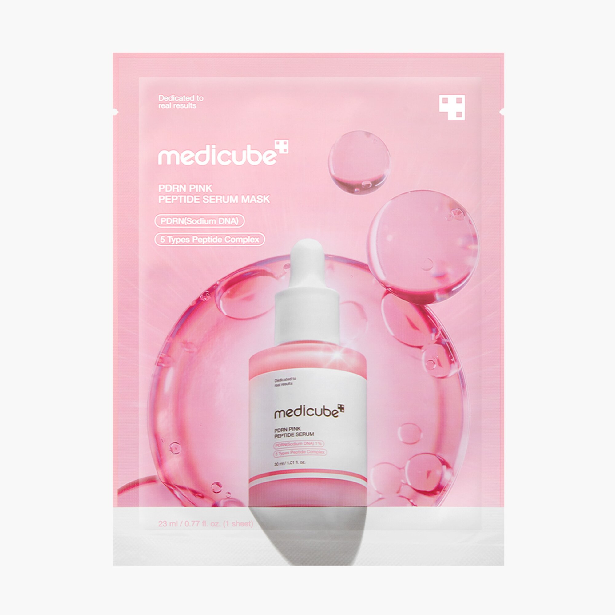 Тканевая лифтинг-маска с пдрн и пептидами 23 мл (5 шт в наборе), Medicube pdrn pin kpeptide serum mask