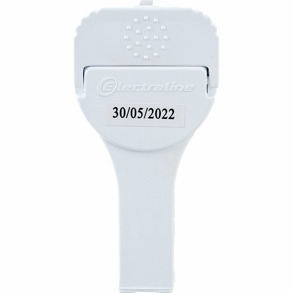 Угловая плоская вилка за шкаф с/з, 16А, белая FLAT PLUG Electraline 55043 — фото 1