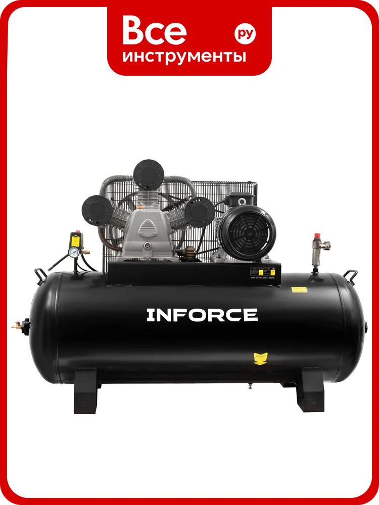 Ременной компрессор Inforce (270 л; 10 бар; 950 л/мин; влагоотделитель) IBCW-270L-3P/950