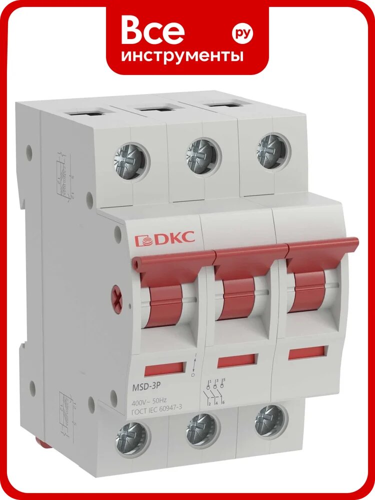 Модульный выключатель нагрузки DKC yon msd 3p 40a MSD-3P40, периодических коммутаций нагрузки