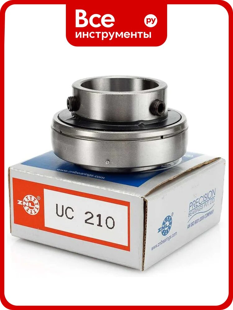 Подшипник ZNL UC 210, сепаратор из стали, двусторонние контактные уплотнения