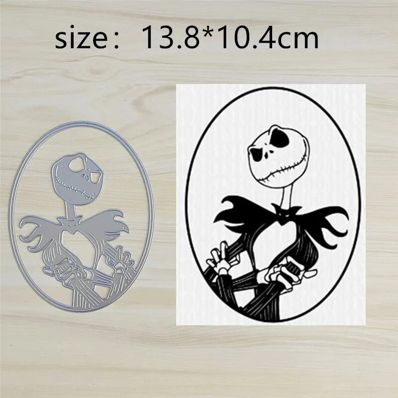 Пресс-форма для скрапбукинга Jack Skellington, 13.8*10.4см, Черный