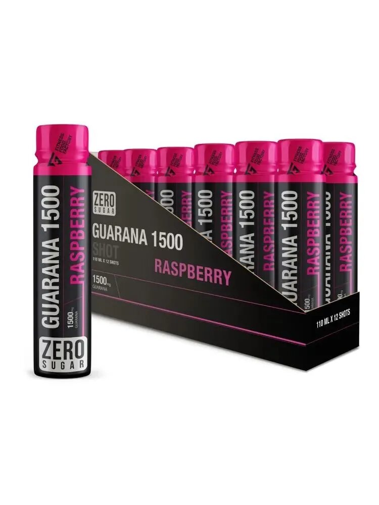 Гуарана Fitness Food Factory Guarana 1500 Shot, Малина / 12 шотов по 110 мл