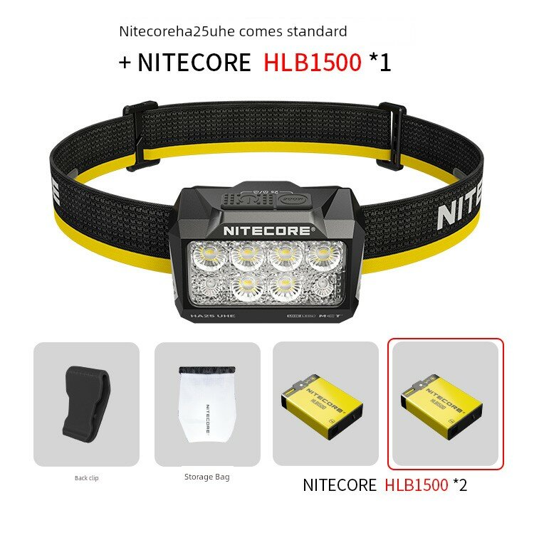 Налобный фонарь NITECORE HA25 UHE для активного отдыха, с регулировкой цветовой температуры, дальнобойный, легкий,