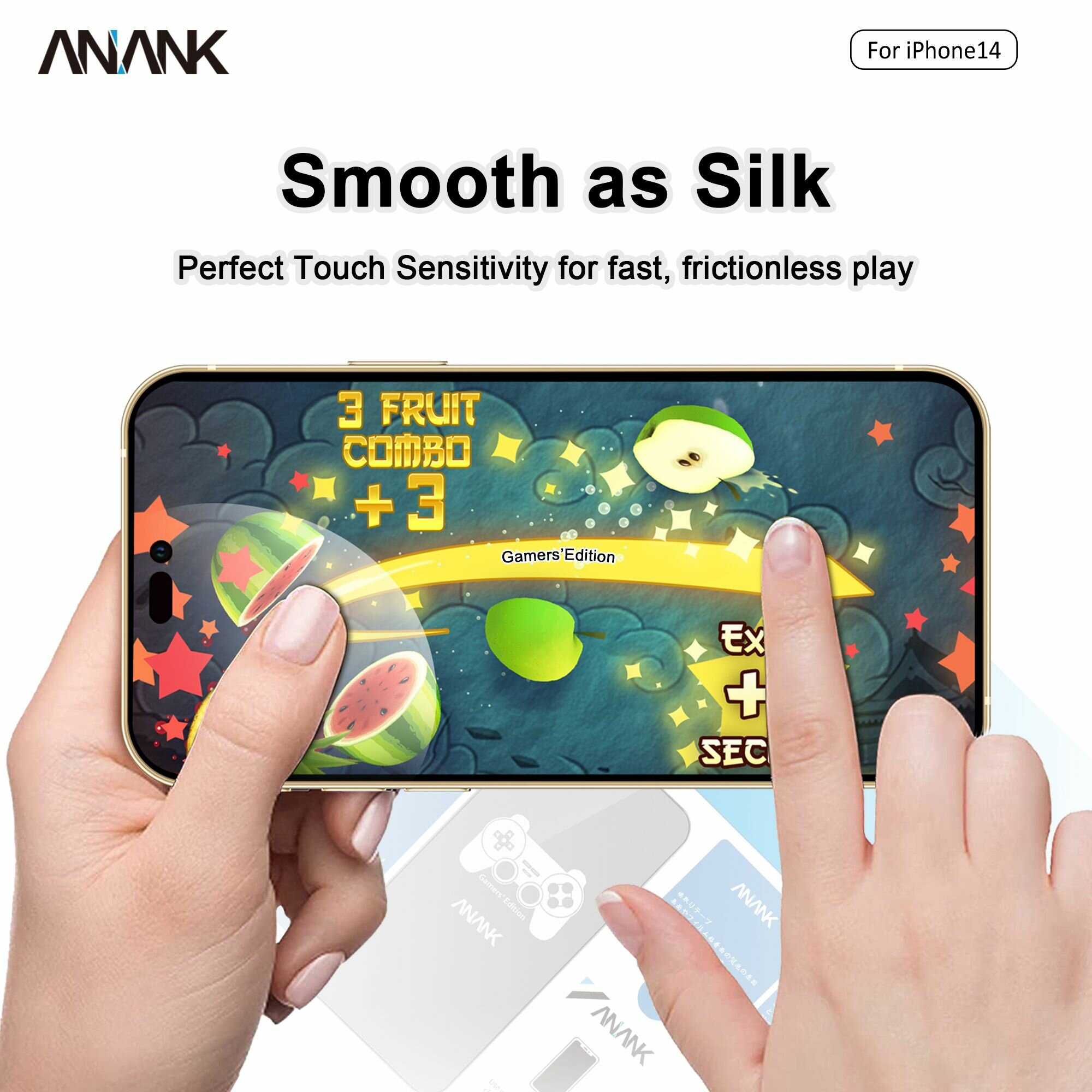Защитное стекло для iPhone 14 Pro (6.1") матовое 5D Anank