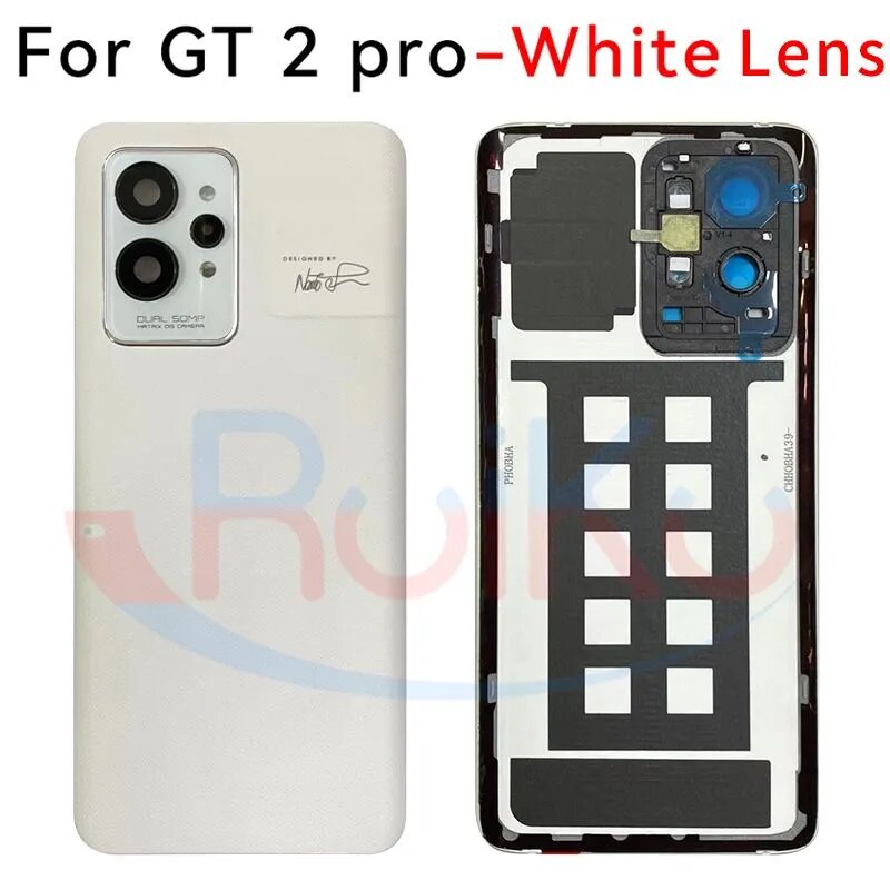 Новая задняя крышка для Realme GT2 Pro, крышка батарейного отсека, стекло gt 2 pro, панель, корпус задней двери, чехол для телефона, замена корпуса