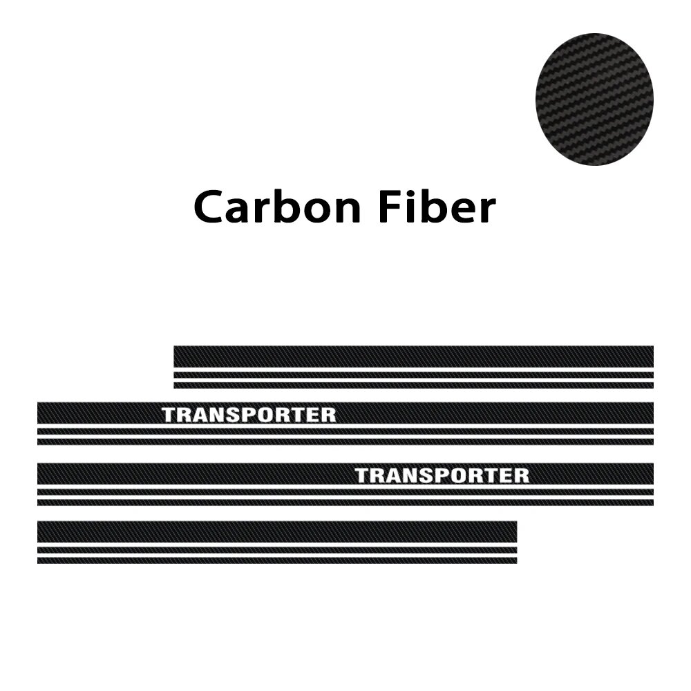Виниловая наклейка для VOLKSWAGEN VW TRANSPORTER T4 T5 T6 Черный, Carbon Fiber