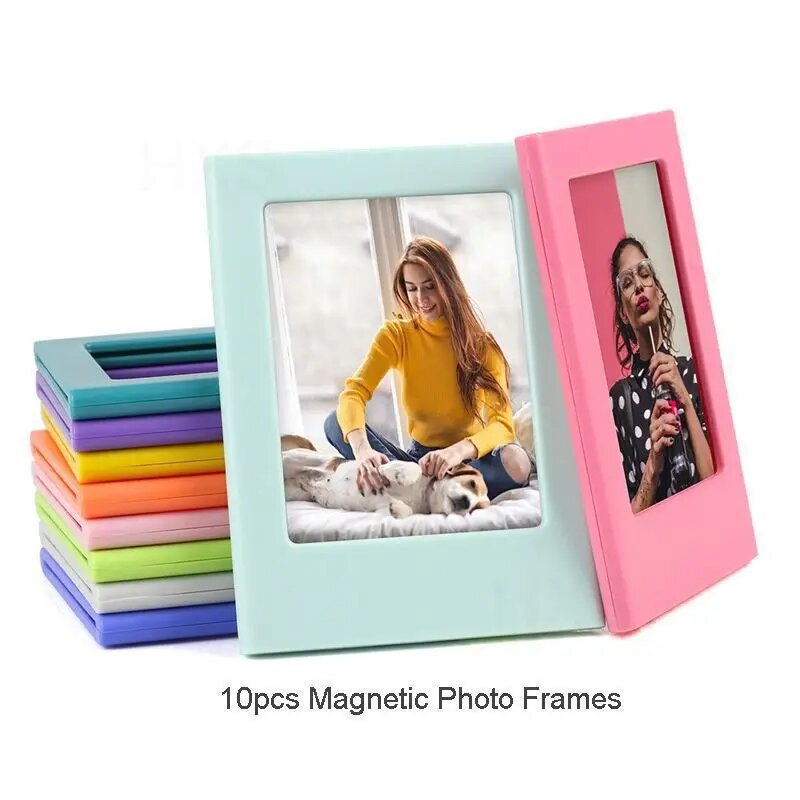 10шт магнитные фоторамки для фото Instax Mini, цвет случайный