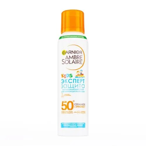 Сухой cпрей Garnier Детский Ambre Solaire солнцезащитный Эксперт Защита Kids анти-песок SPF50 150мл