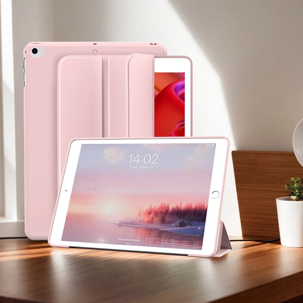 Чехол-книжка tzion для iPad 6-го/5-го поколения 9,7 дюйма Розовый, Pink