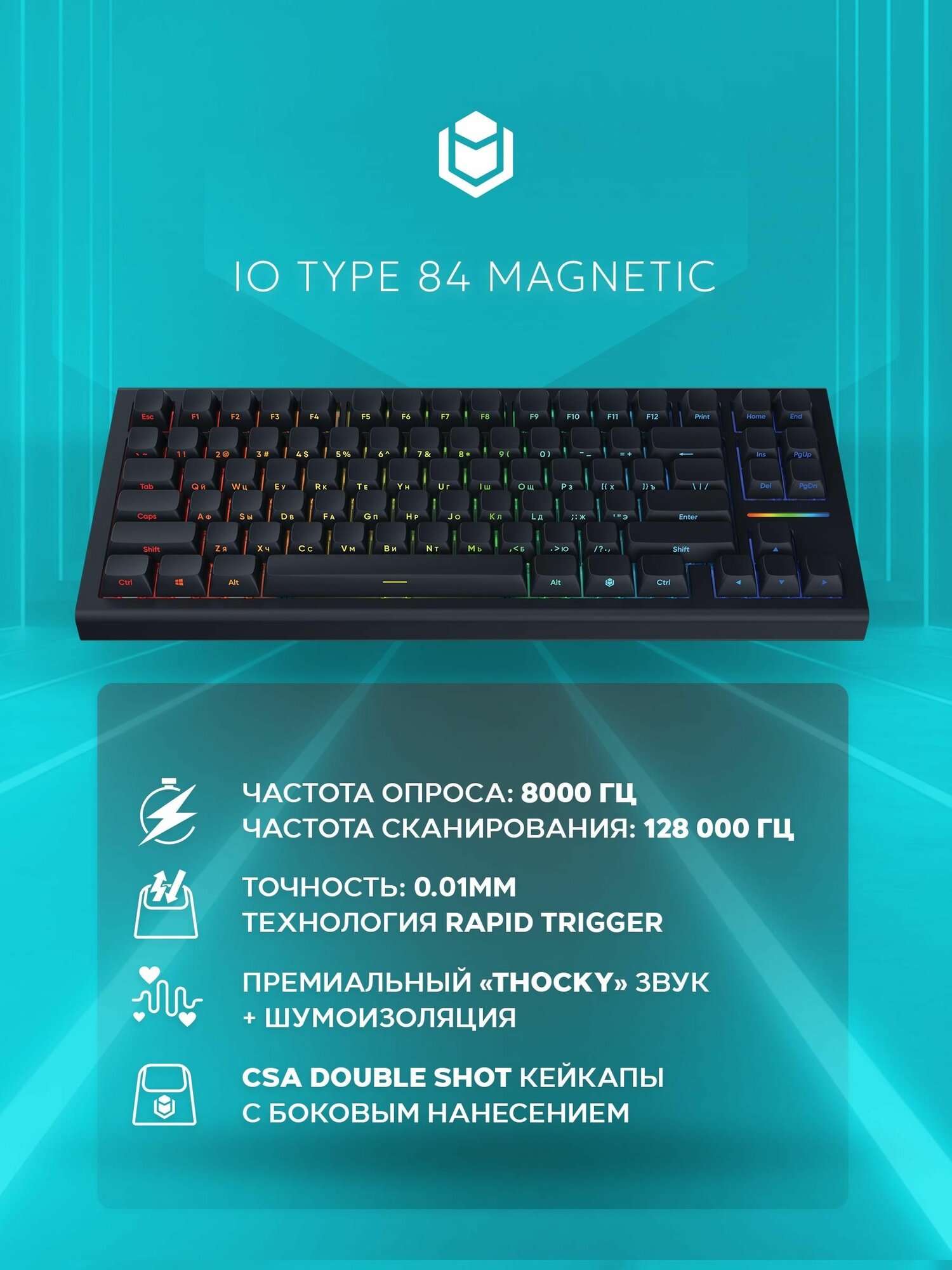 Клавиатура проводная IO by Red Square Type 84 Magnetic (io292) Black