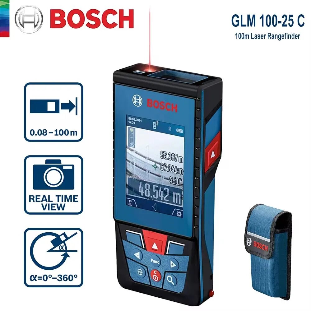 Лазерный дальномер Bosch GLM 100-25 C