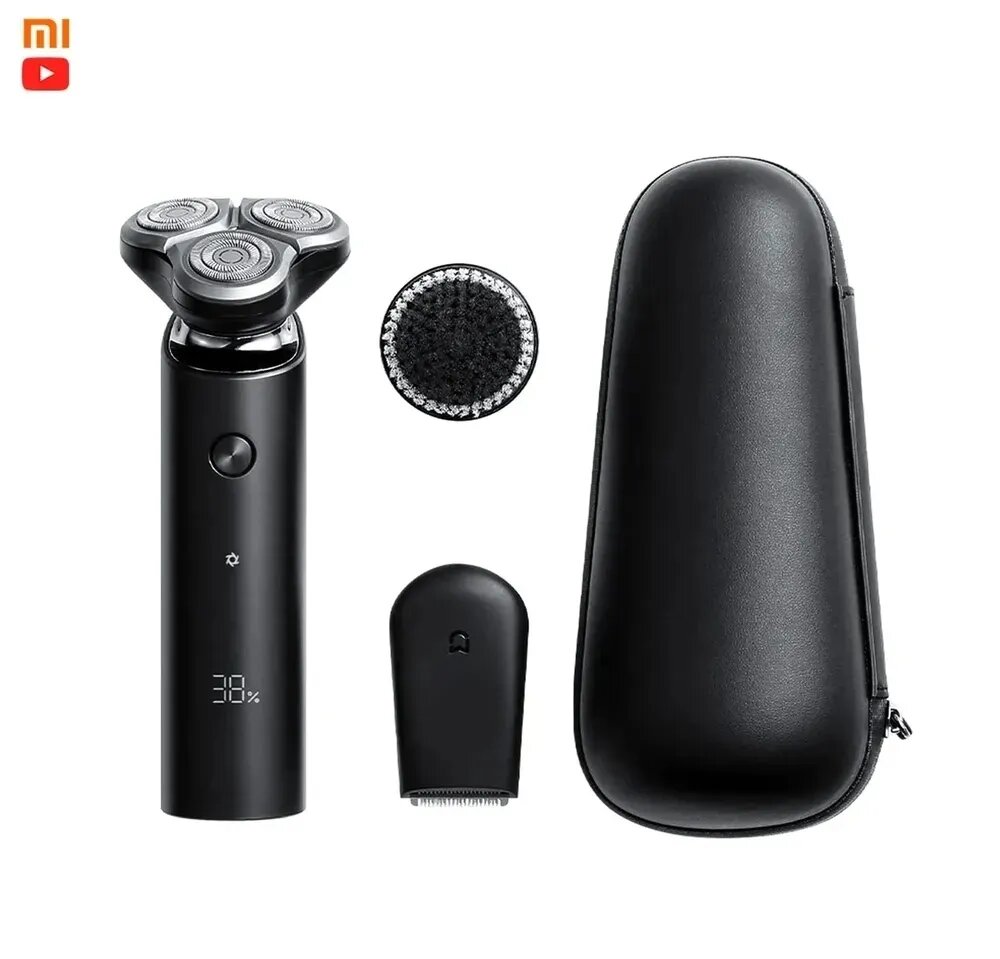 Электробритва Xiaomi miS500C, черный матовый, 3 головки, водонепроницаемая IPX7