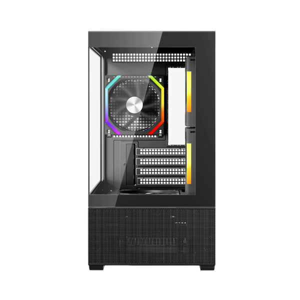 Корпус 1STPLAYER CV6 ARGB Black / mATX / 3x120mm ARGB & 2x120mm fans / CV6-BK-2FAR-2FH7R-1FH7