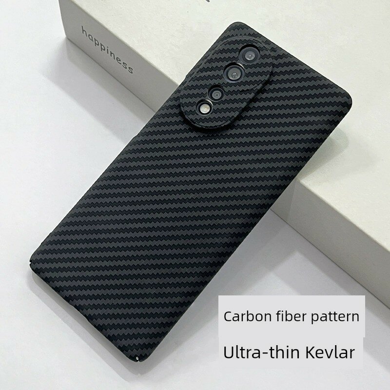 Чехол Honor 70 из кевларового углеродного волокна, черный, ультратонкий, ощущение голой руки для смартфона