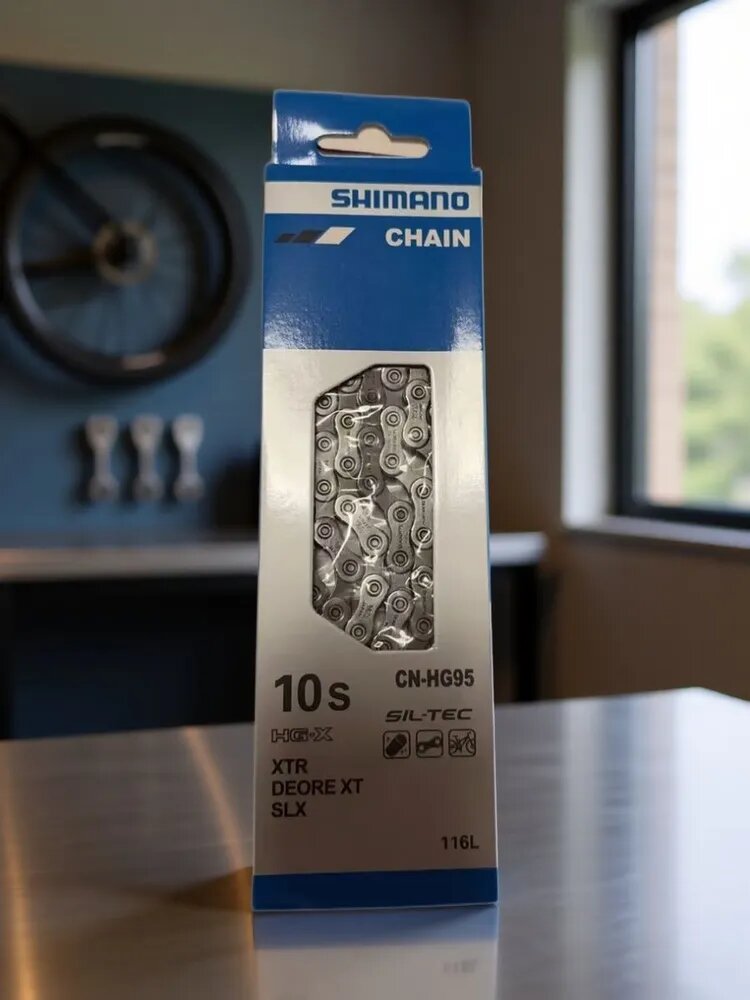Цепь для велосипеда SHIMANO HG95-10S, 116 звеньев, велосипедные запчасти