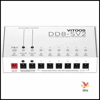 Блок питания для педали эффектов Vitoos DD8-SV2 Fully Isolated Power Supply-x