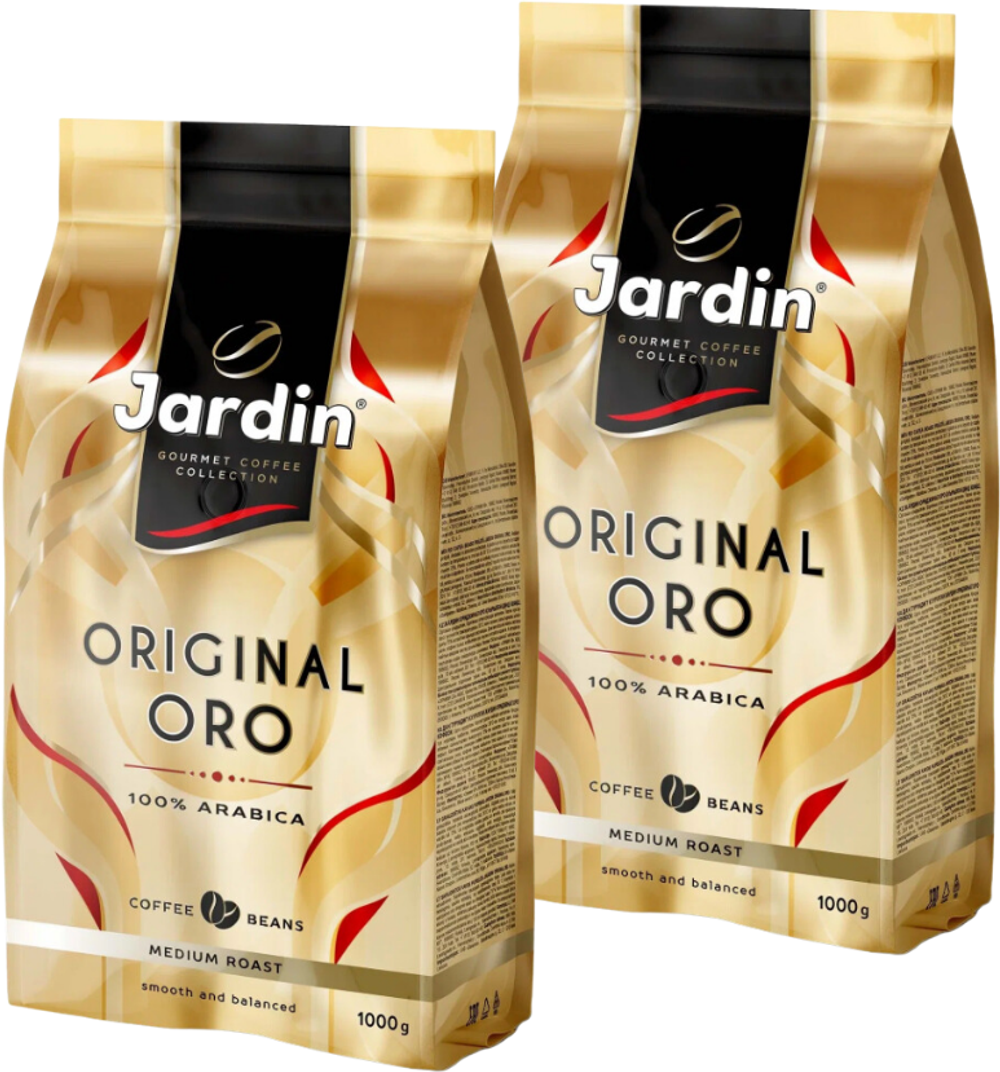 Набор кофе Jardin "Original Oro", в зернах, арабика, средняя обжарка, 1кг 2 шт