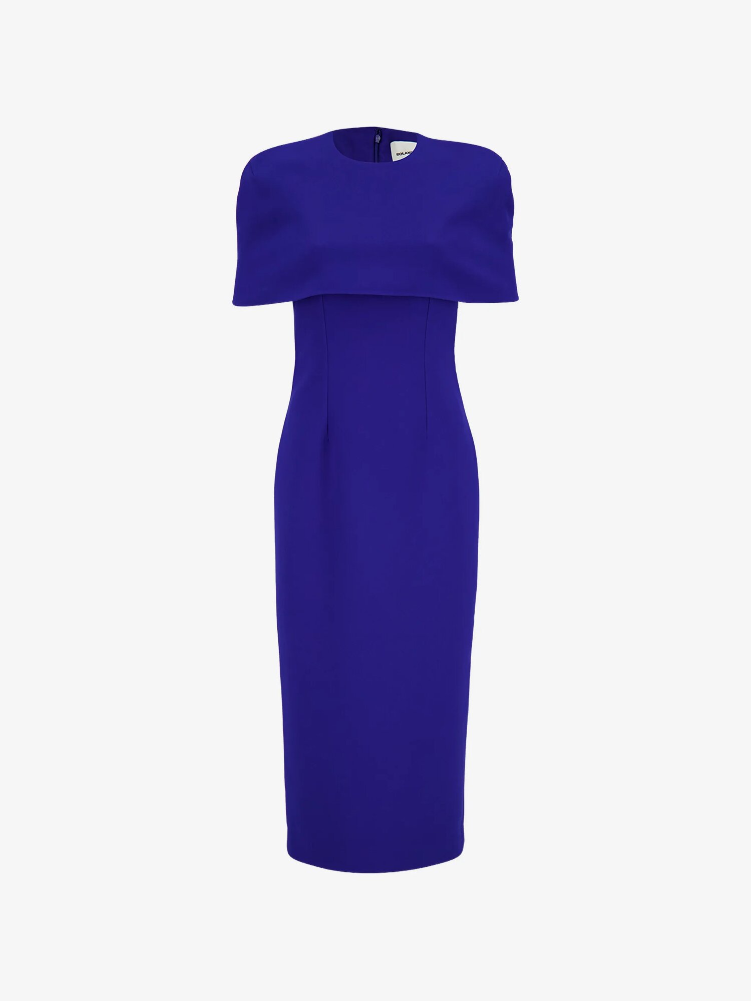 Платье Cape-overlay crepe midi dress