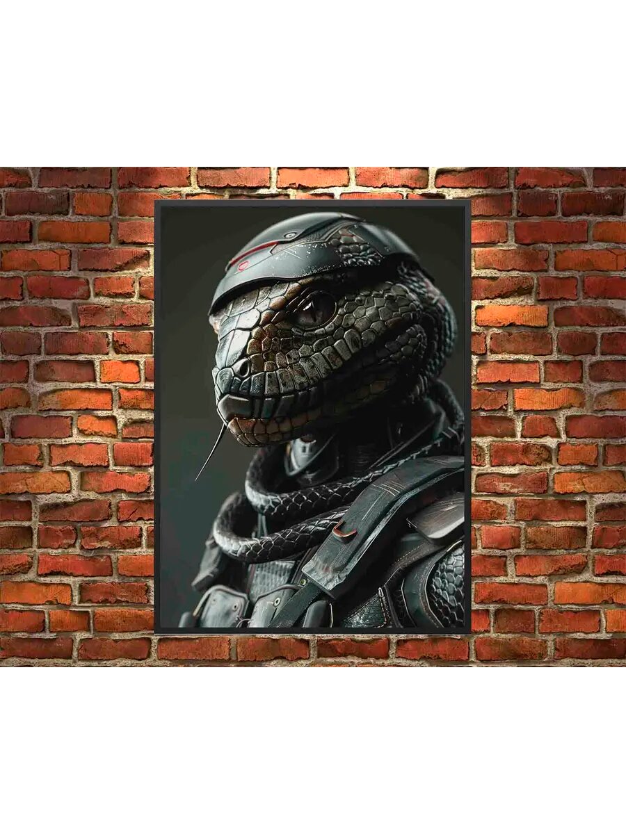 Королевская кобра-животное-солдат 2, Плакат 30x42см