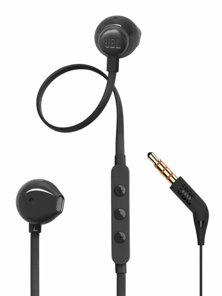 Наушники проводные JBL Tune 305, Mini Jack 3.5 mm, черный