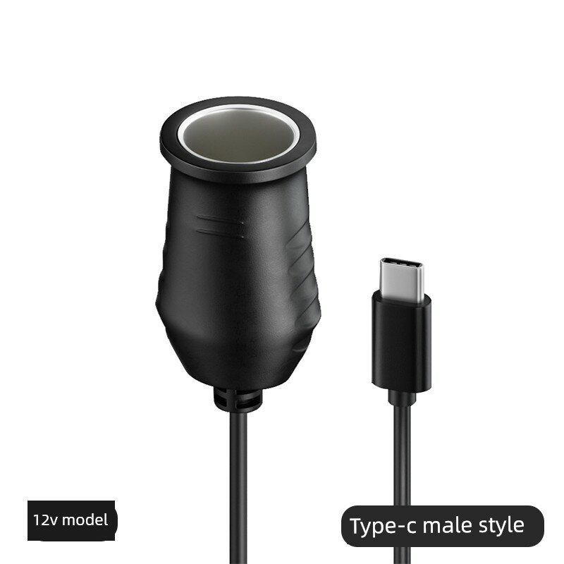 300 см кабель с разъемом USB-C мужской к автомобильной розетке для 12В, универсальный адаптер для зарядки в авто