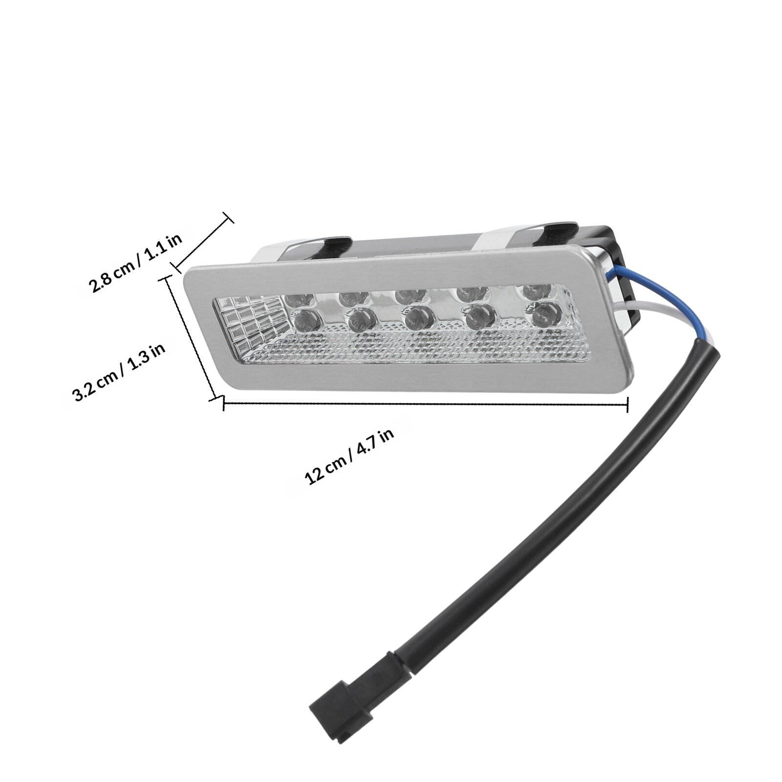 Светодиодная Лампа Для Вытяжки Двойной Ряд 12V Холодный Свет Размер 12.00X3.20X2.80CM