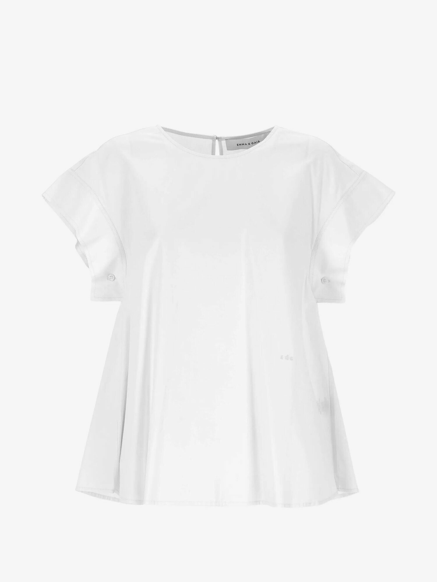 Рубашка EMMA & GAIA Ruffled-sleeve button-detail shirt