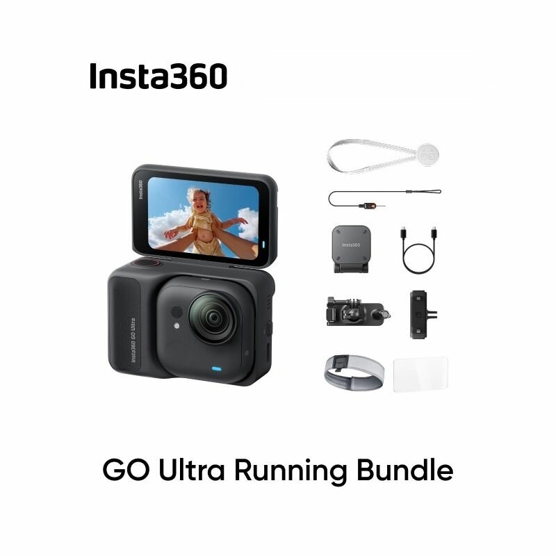 Insta360 GO Ultra Крошечная камера 4K с функцией громкой связи, легкая и портативная, длительное время автономной работы, водонепроницаемая