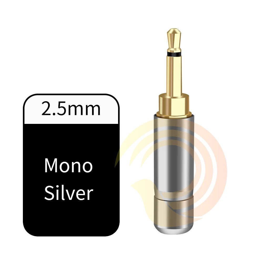 QUEYINFANG Мини аудио разъем 2,5 мм Silver-mono