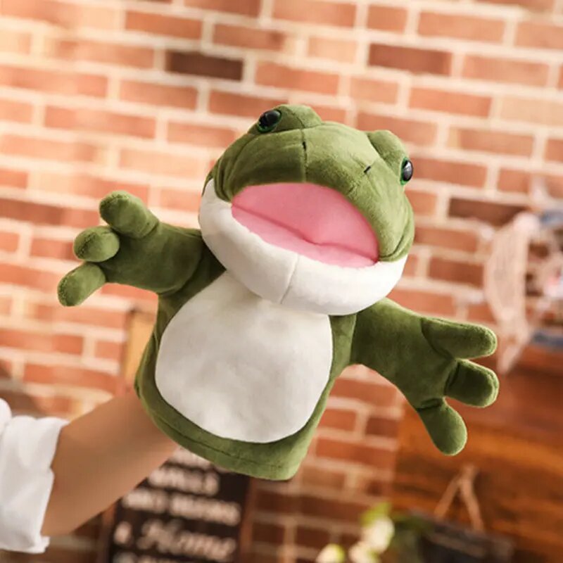 Плюшевая кукла-перчатка Обезьянка Зеленый, frog