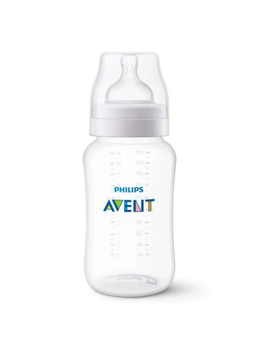 Бутылочка с силиконовой соской из полипропилена с 3 мес. Anti-colic Philips Avent 330мл (SCY106/01)