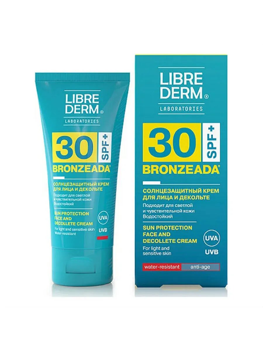 Либридерм (Librederm) Bronzeada Солнцезащитный крем для лица и зоны декольте SPF30 50 мл 1 шт