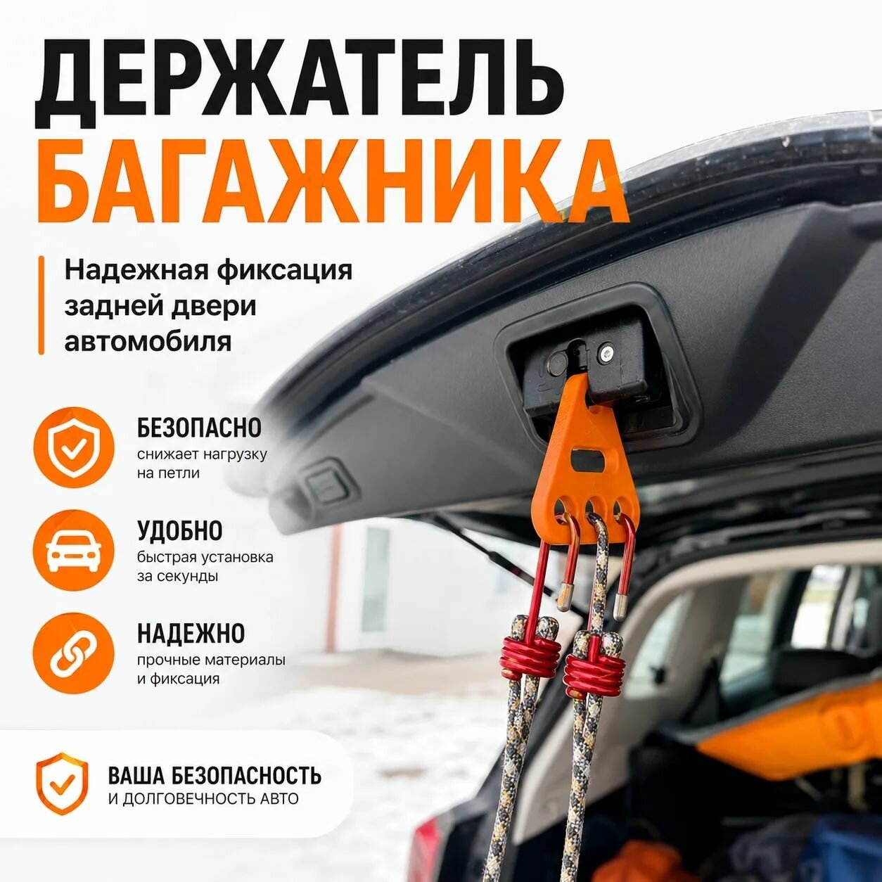 Держатель задней двери / фиксатор багажника для крышки багажника в опущенном положении / крепеж