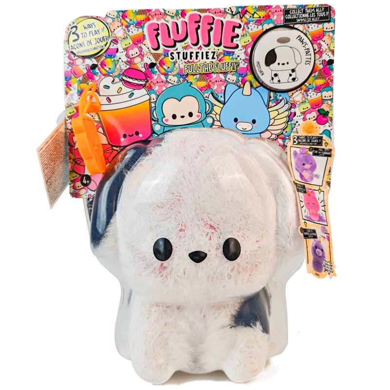 Fluffie Маленькая Собака Плюшевая Игрушка – Подарок к Началу Учебного Года, Мягкий Меховой Дизайн, Высота 15 см, Милая