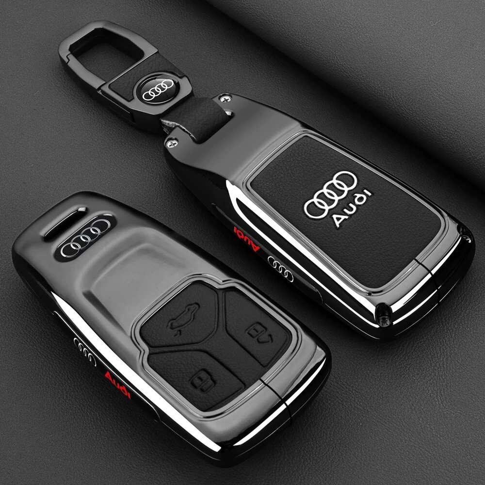 Кейс-браслет для ключей Audi B Style роскошный черный с металлической пряжкой