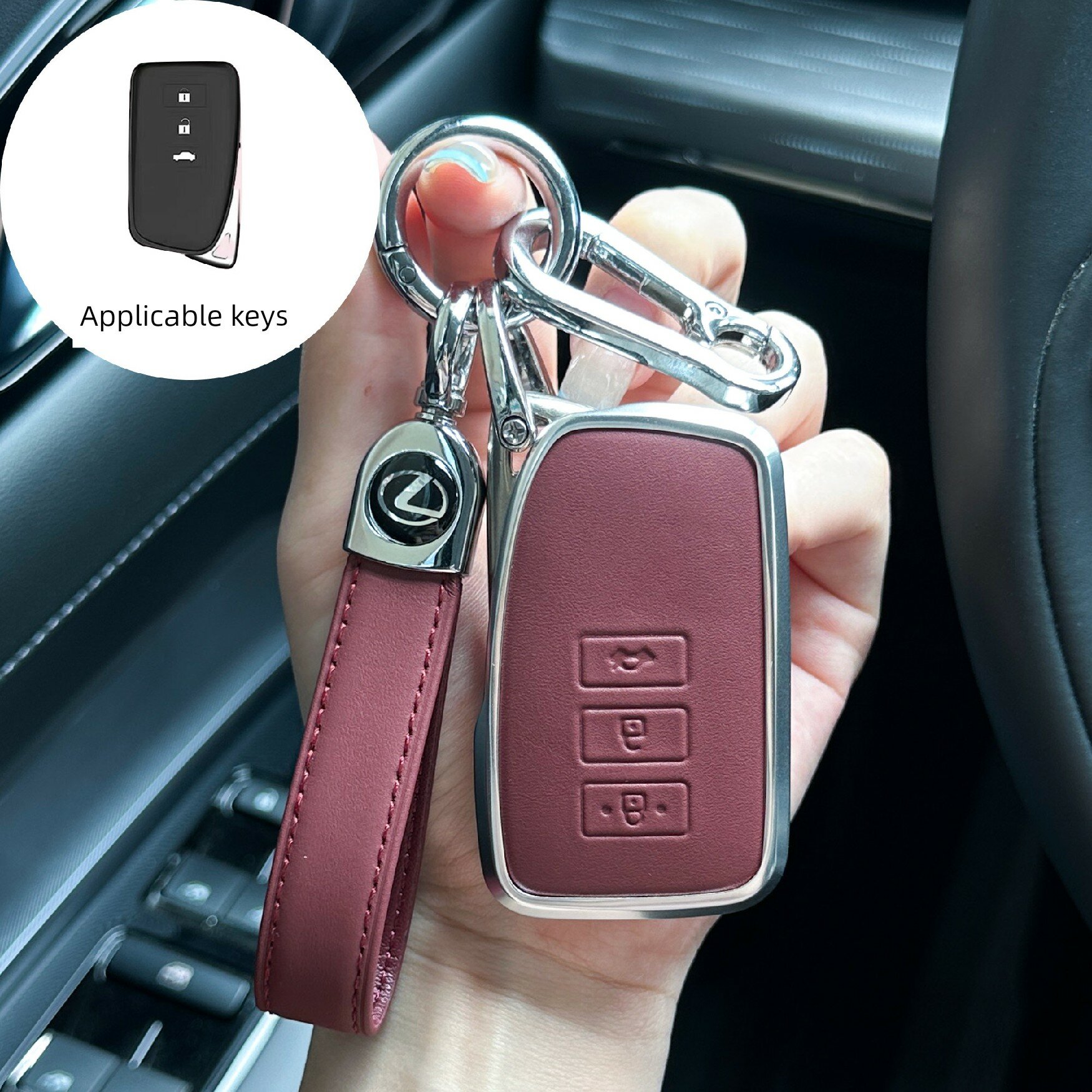 A-Style с серебристой рамкой бордоский красный автомобильный эмблемы шнур для моделей Лексус