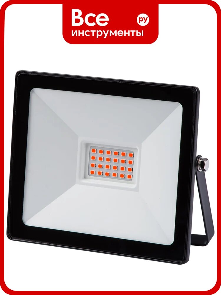 Светодиодный прожектор TDM ELECTRIC СДО-04-030Н-К красный свет 30 Вт, IP65, черный, Народный SQ0336-0222