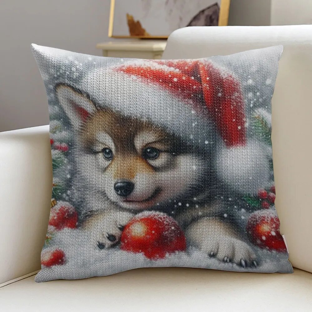 Экохлопковая нить Dog C 11CT 3 пряди с рисунком 45x45 см с тремя молниями набор для вышивки крестиком