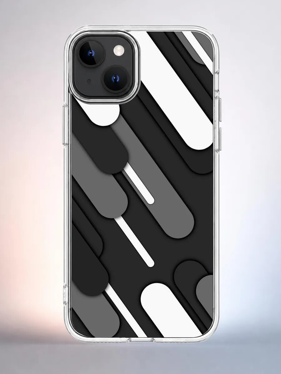 Чехол iPhone 14 полосы material силиконовый