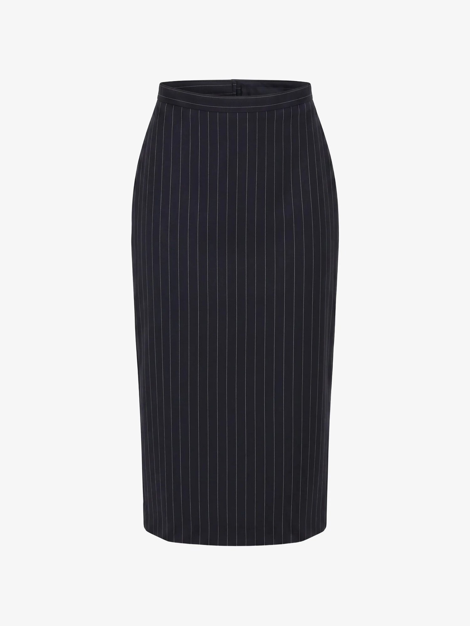 Юбка GIVENCHY Pinstripe-pattern wool midi skirt, размер 38, blue