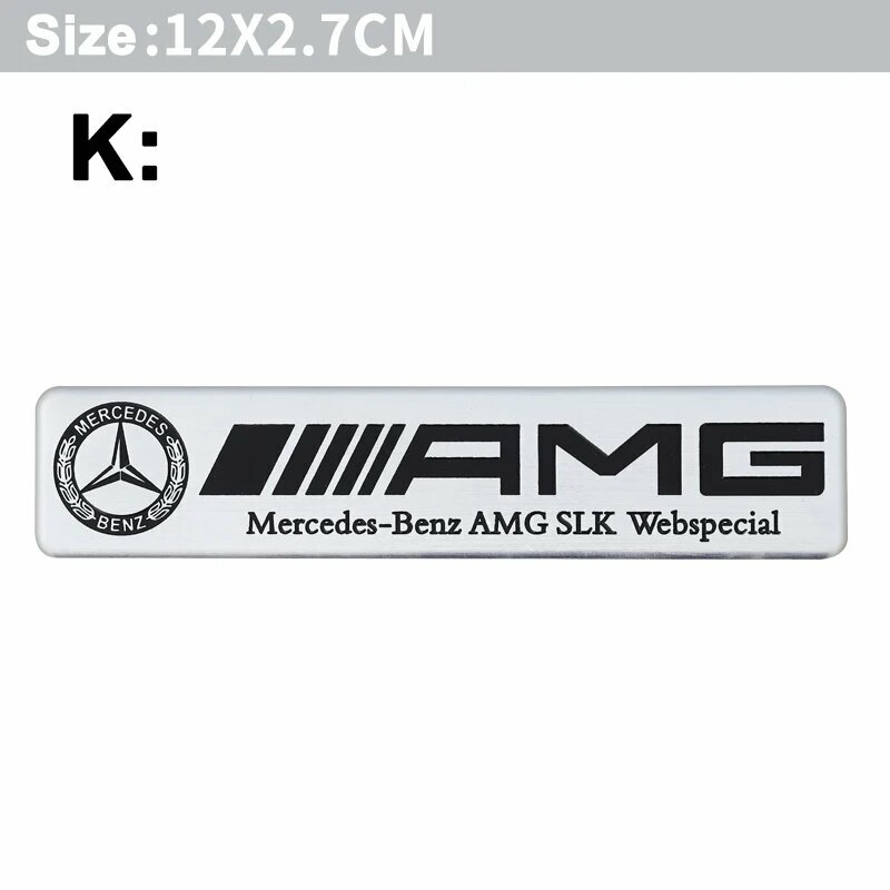 Наклейка Mercedes-Benz AMG SLK, K, 12x2.7см