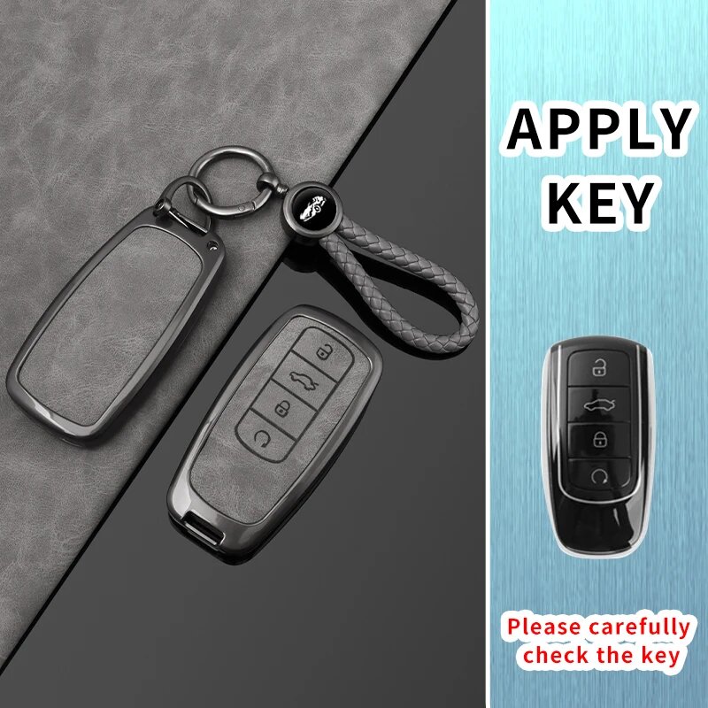 Чехол для ключа Chery Omoda C5, Tiggo с цепью grey chain a