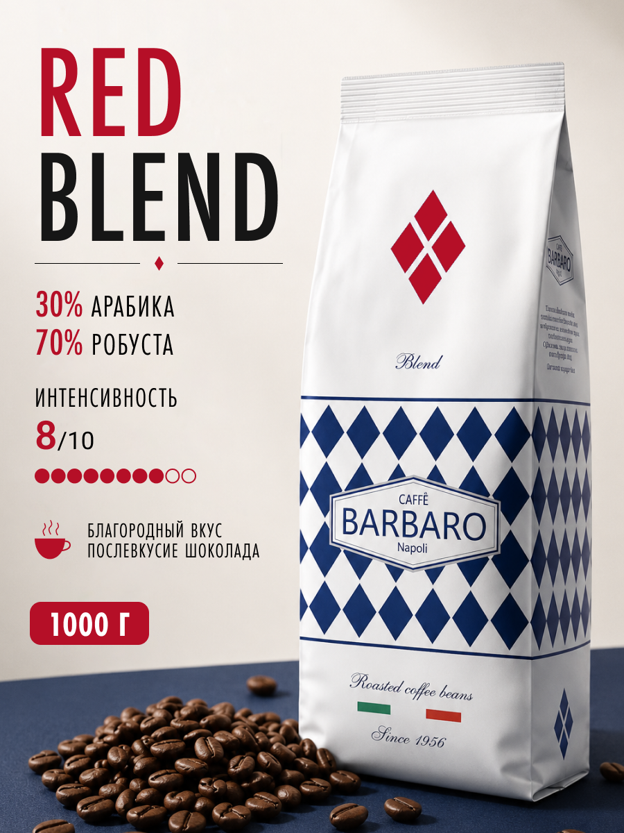Кофе в зернах BARBARO® Red 1 кг