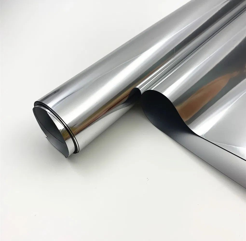 Пленка самоклеящаяся Зеркальный Хром серебро Premium stretch для авто, мебели и дизайна 10х152см/пленка виниловая FIVE5STAR