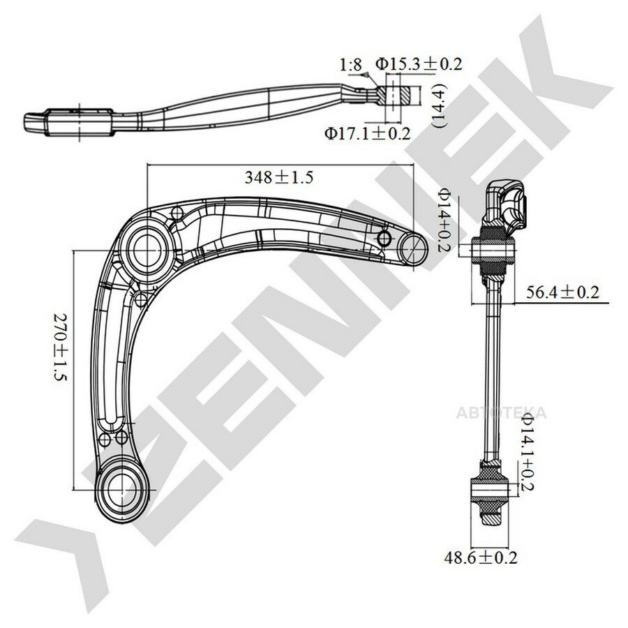 Рычаг подвески ZENNEK DCA0183