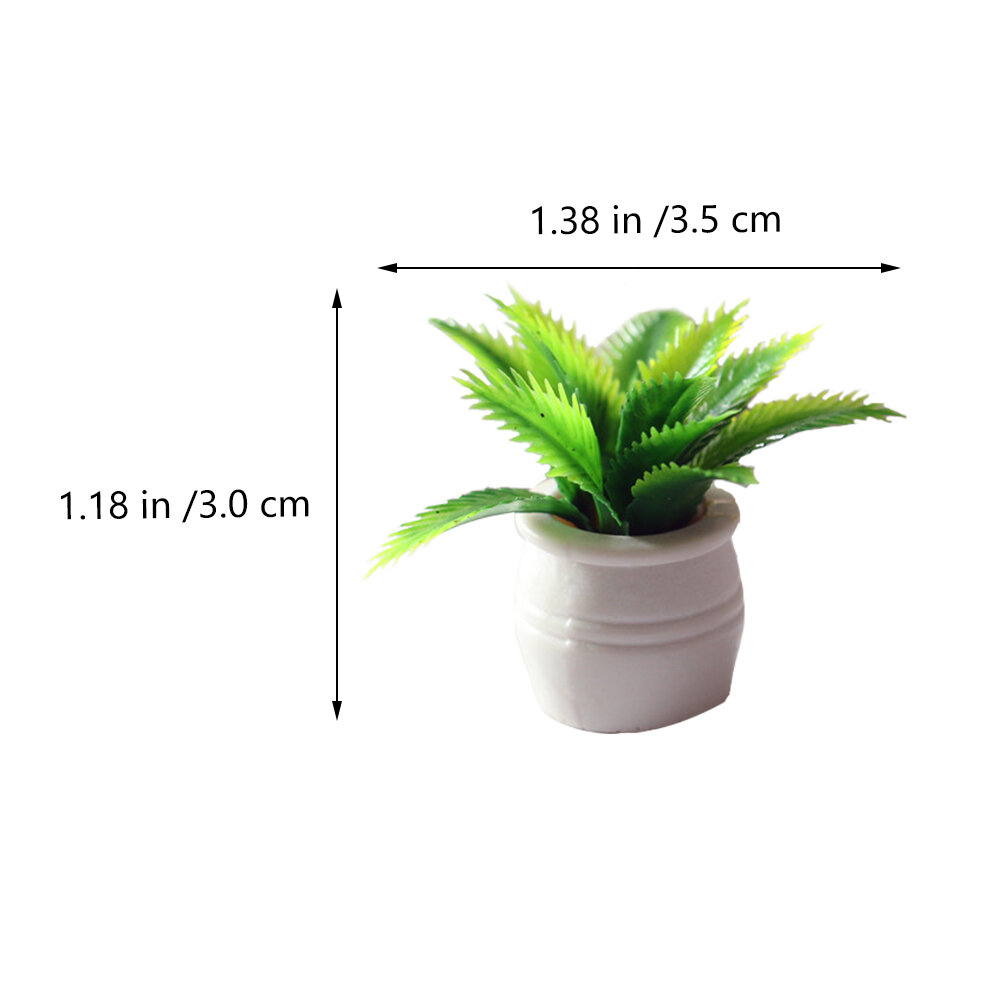 4 Штуки Искусственные Растения Бонсай Мини Десктоп Зеленый 3 5X3 5Cm