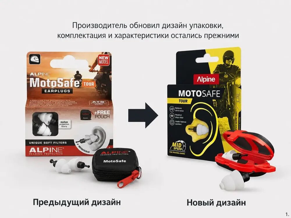 Беруши для мотоциклистов motosafe Tour, мотоберуши с звуковым фильтром