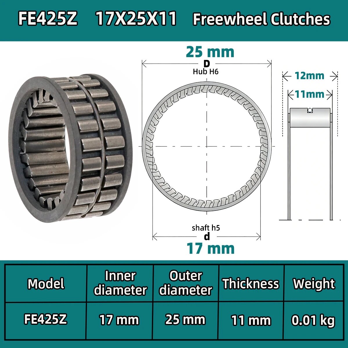 Подшипник свободного хода MOCHU FE425Z 17x25x11