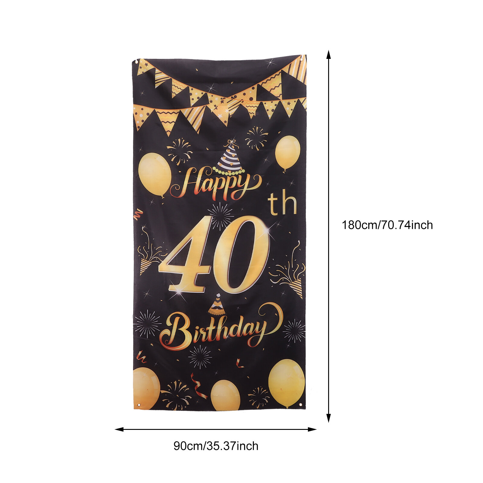 СHappy Birthday Полиэстер Сценический Занавес Декорации Для Праздничной Вечеринки 180x90x0 1Cm